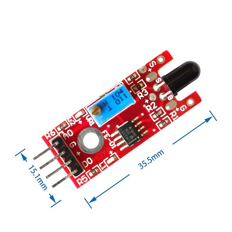 Módulo KY-026 sensor de llama, detector de temperatura infrarrojo de 4 ...