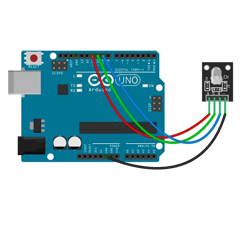 Módulo KY-016 LED RGB Cátodo común 5 mm para Arduino
